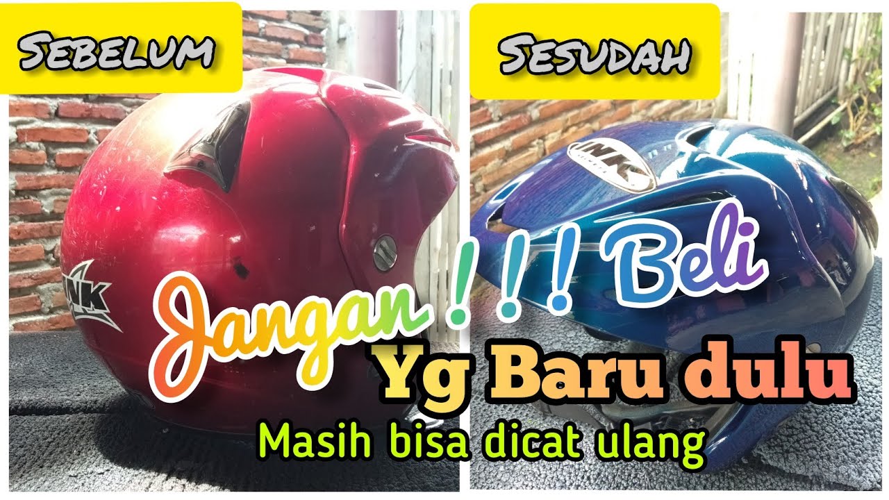 Cat Ulang Helm INK | Warna Biru Dongker #saribuwarna - YouTube
