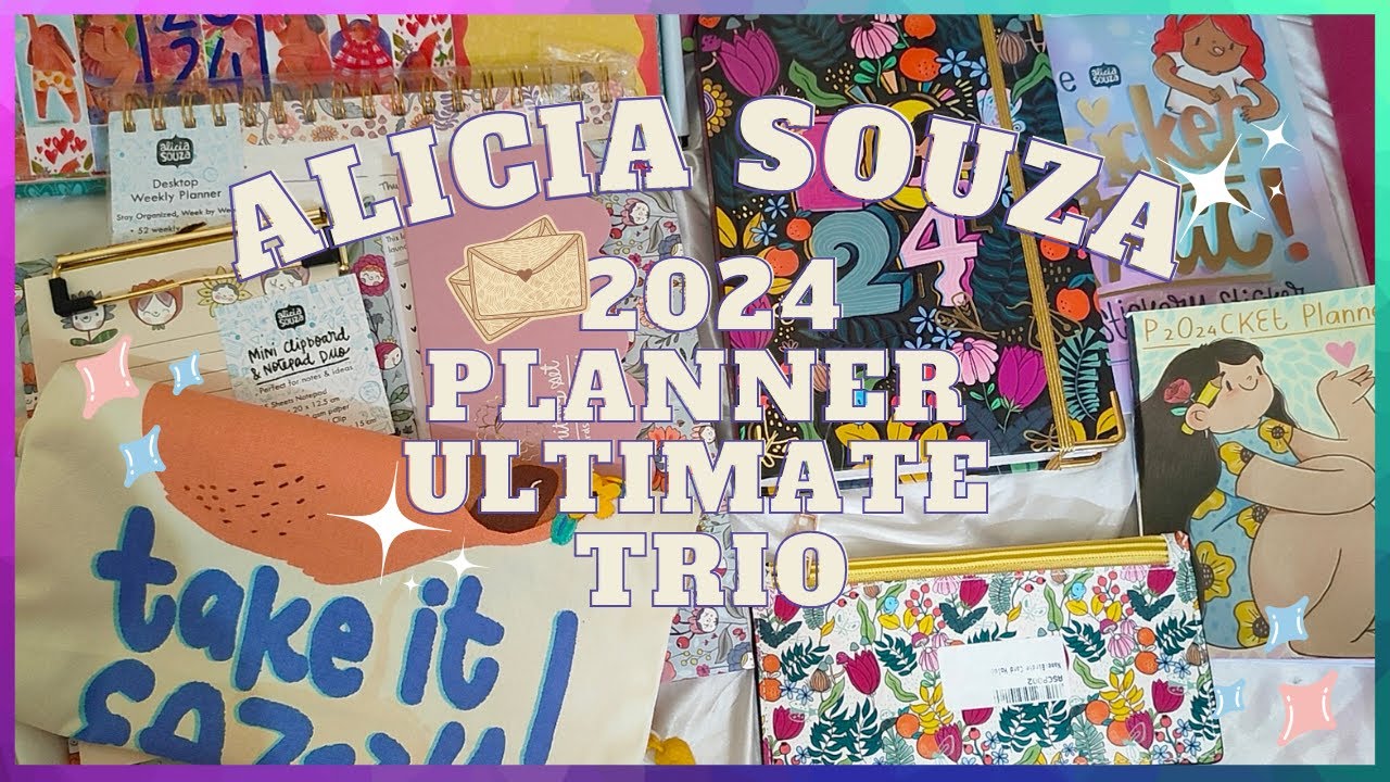 Alicia Souza's 2024 Planner | Ultimate Trio with Goodies | Unboxing ...