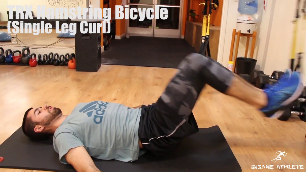 TRX Bicycle Curl (Single Leg Curls) - YouTube