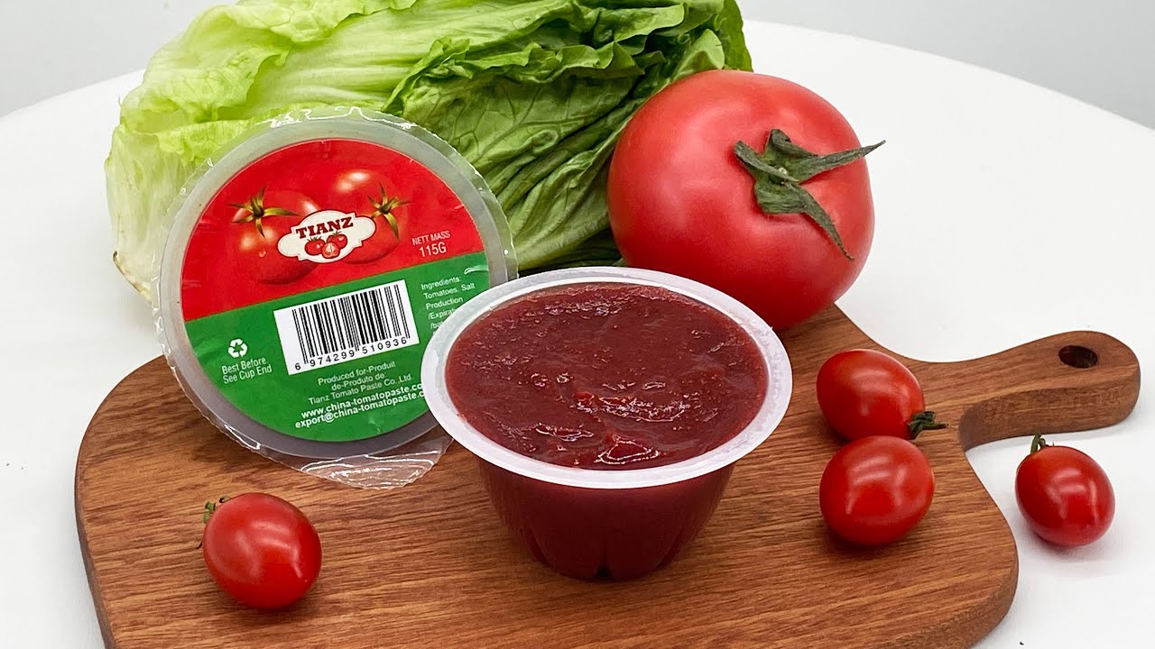 Cup/Tub Tomato Paste 115g | Support OEM | Tianz Tomato Paste Factory ...