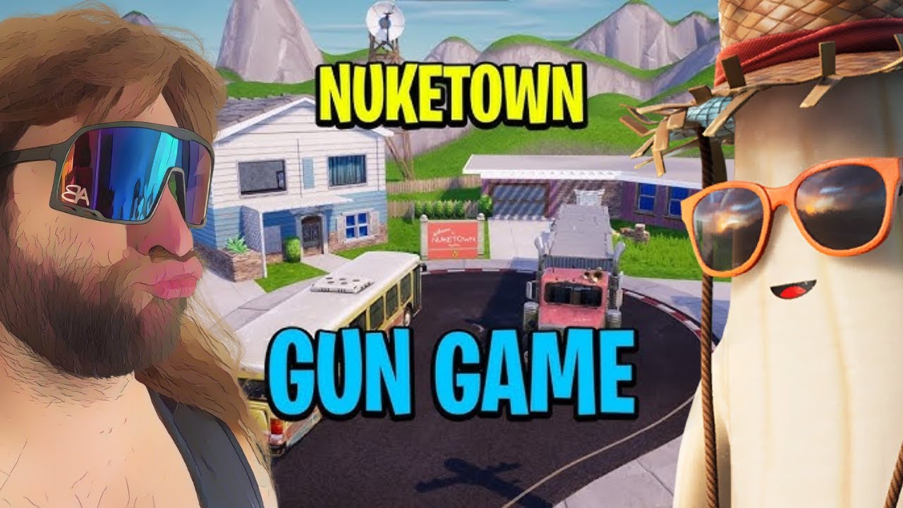 Nuke Town Gun Game in Fortnite Dropping Nukes - YouTube