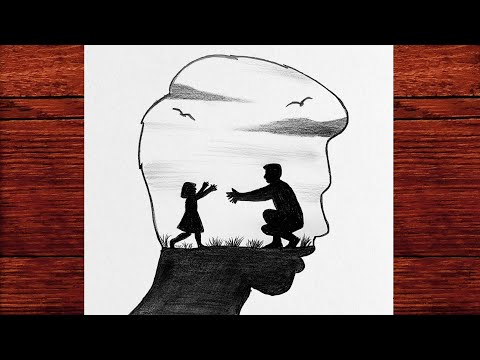 Babalar Günü Resmi Çizimi Kolay Çizimler - Kolay Babalar Günü Resimi Çizimi - Çizim Mektebi Drawing
