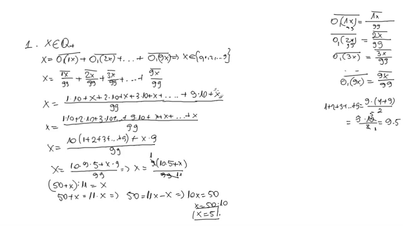 Ecuatii cu numere rationale pozitive - YouTube