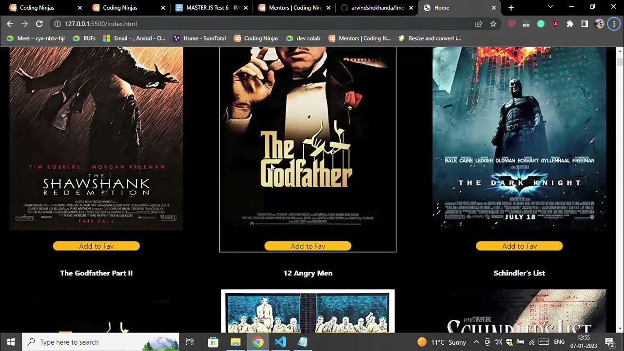 Imdb clone using Html, Css, and javascript. - YouTube