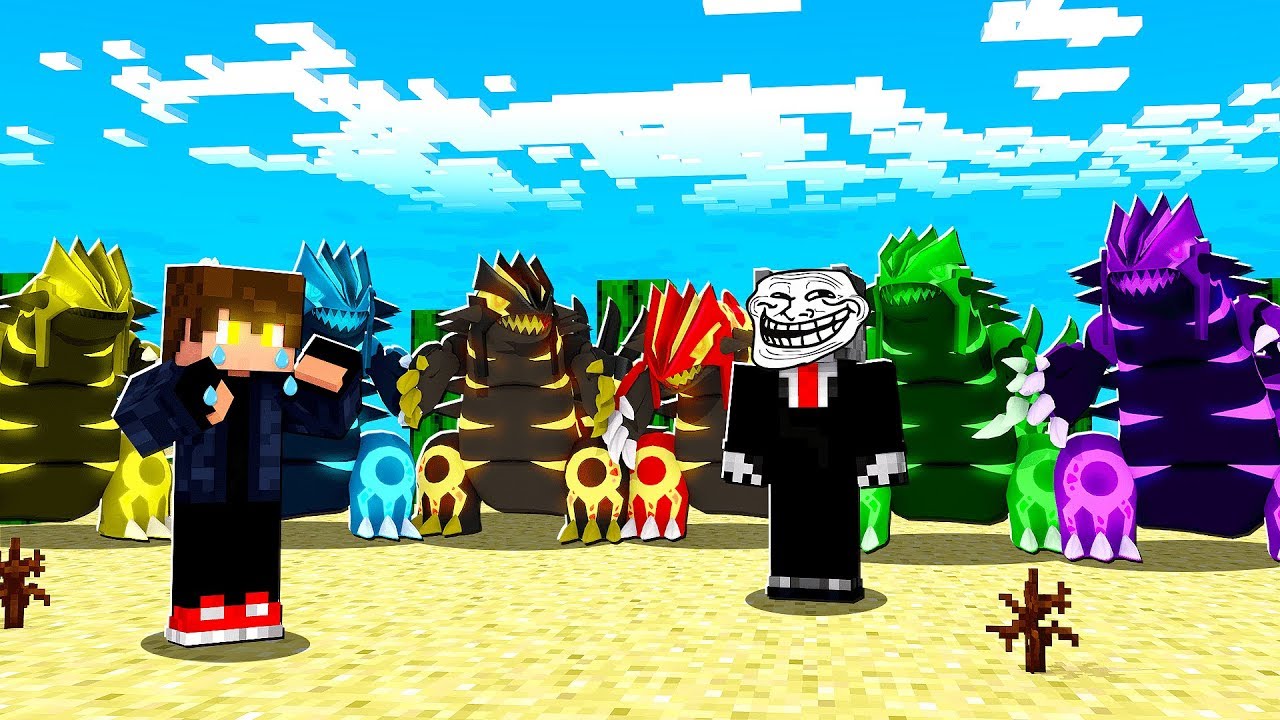 Trollei meu amigo com um time de PRIMAL Groudon - MINECRAFT - YouTube