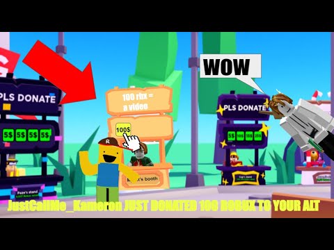 SOMEONE DONATED ME 100 ROBUX (in my alt account that has 2 RBX) - YouTube