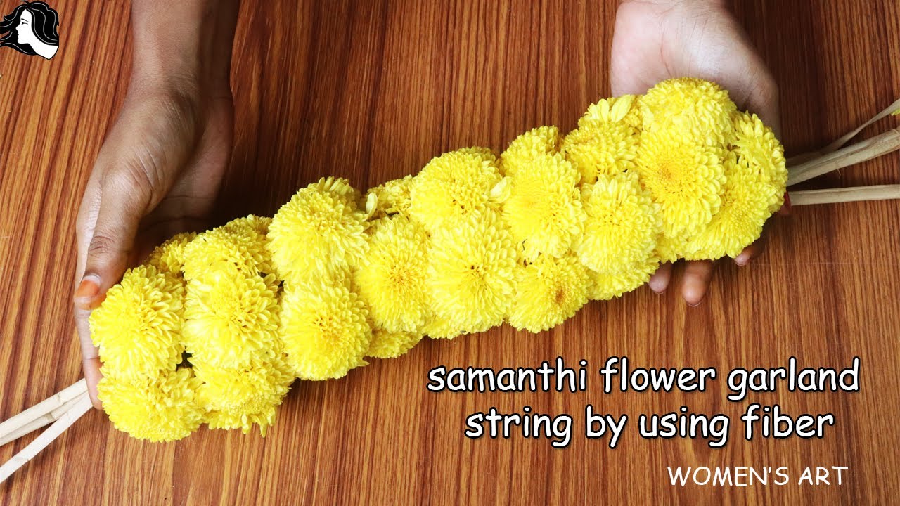 samanthi flower garland string by using fiber | samanthi flower garland ...