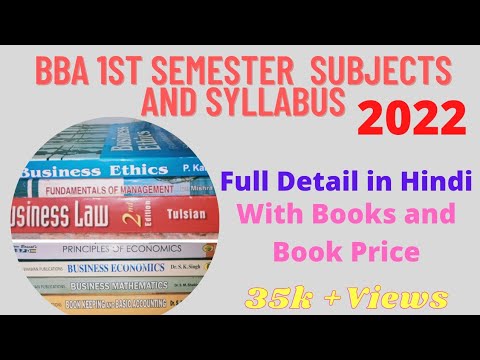 BBA (1st sem) subject syllabus ||2022||Detail with Book and Book Price ...