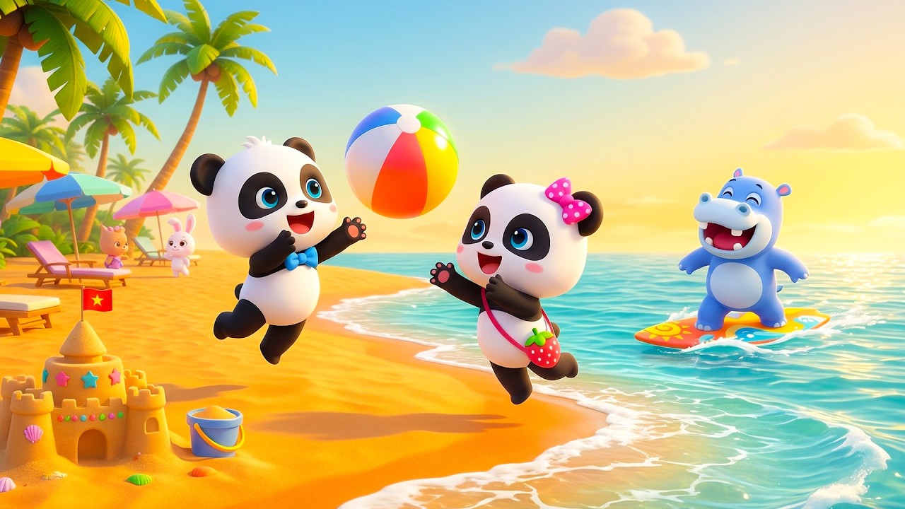 Beach Ball Fun on a Sunny Day! 🌞🏖️| Ball Challenge! | BabyBus Funny ...