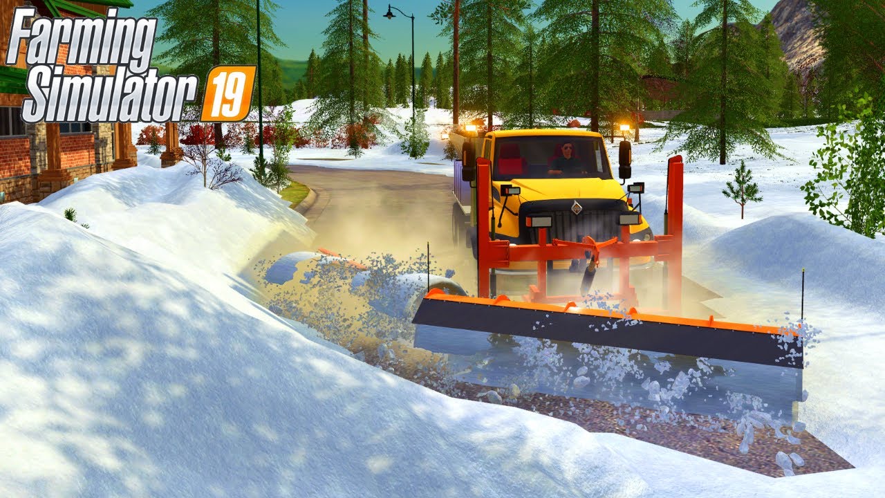 Plowing Driveways and Using Double Plow | Snow Mod | FS 19 | Part 10 ...