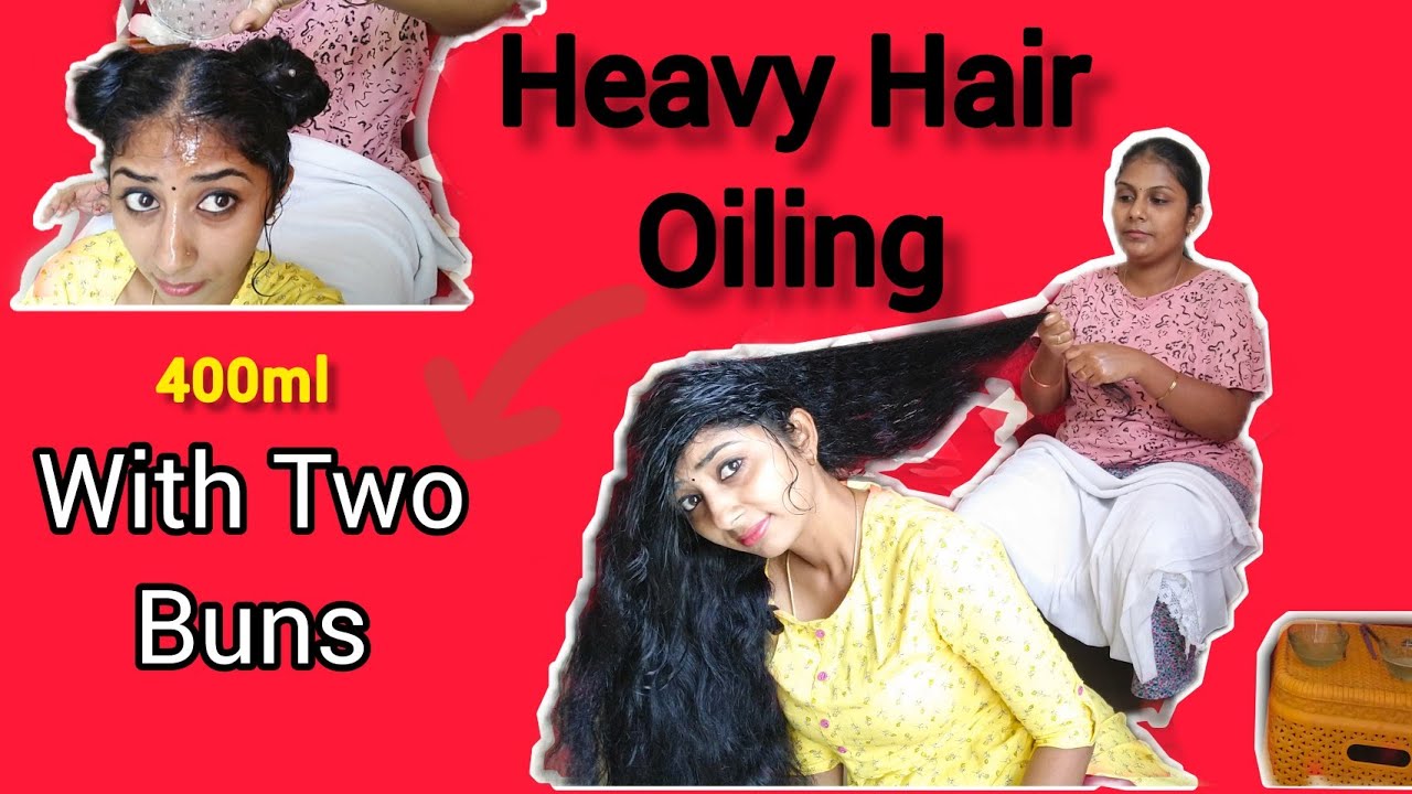 Hair oiling with buns| Hair pulling | Heavy hair oiling Atrocities ...