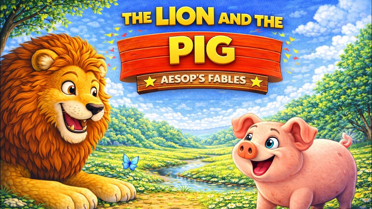 The Lion and The Boar | Aesop’s Fable | Moral Story for Kids | English ...