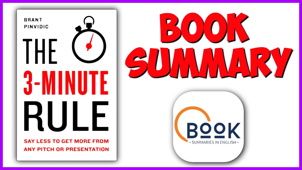 The 3-Minute Rule: Say Less to Get More from Any Pitch or Presentation ...