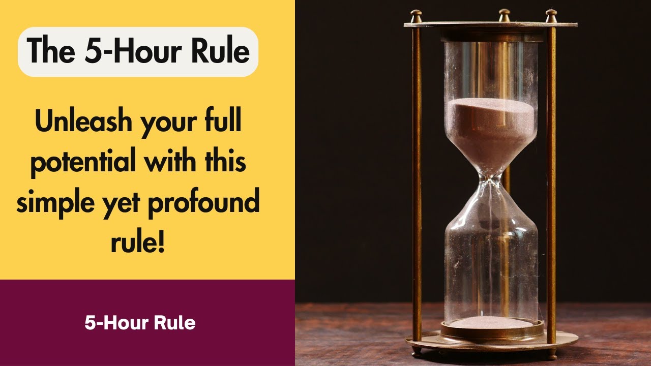 How The 5-Hour Rule will help you Unlock Your Potential #5hours ...