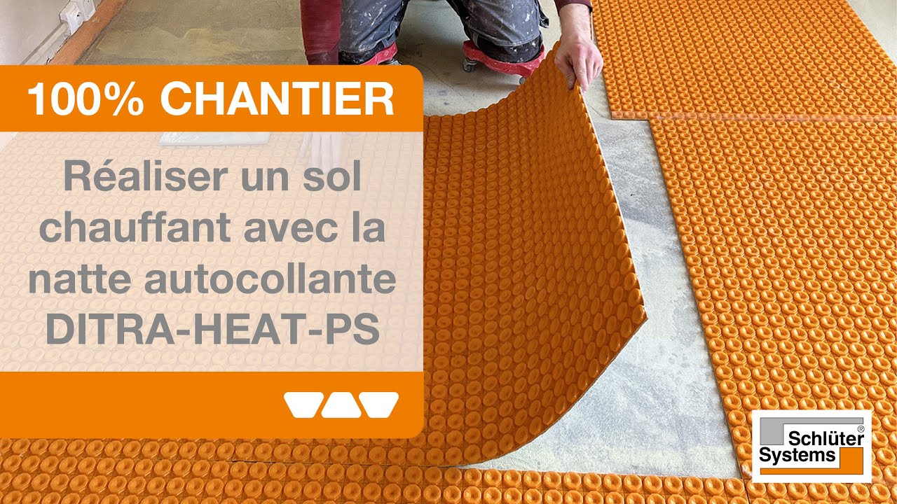 Réaliser un sol chauffant avec la natte autocollante Schlüter-DITRA ...
