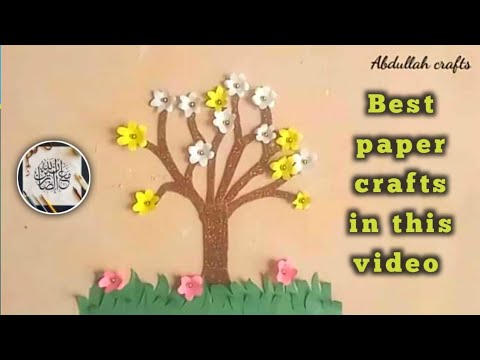 How to Make Paper flower tree||Abdullah crafts.