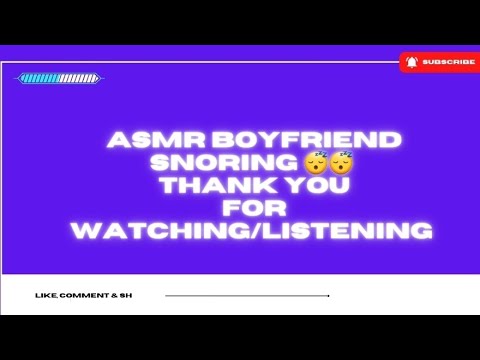 (ASMR) Boyfriend Deep SLEEP BREATHING and SNORING 😴😴 - YouTube