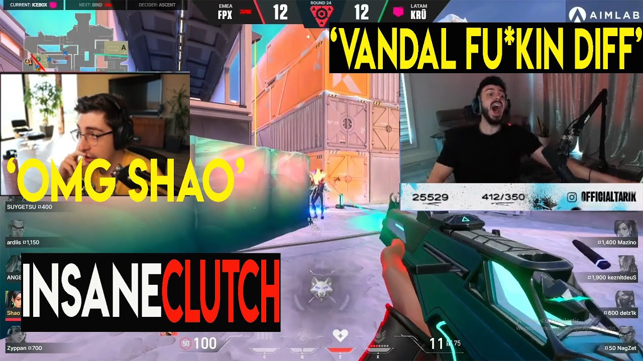 Tarik and Shroud Reacts to FPX Shao 1v3 impossible Clutch!!! | Valorant ...