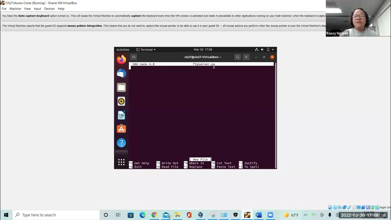 CIS30C Lab 7: Enable FTP server and Brute-force account for security assessment using Python ...