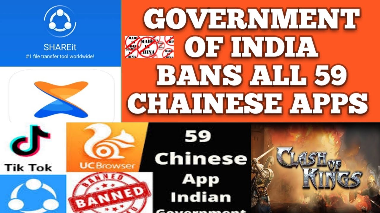 Government of India banned 59 chainese Apps | #pubg_ban_news /59 app ...