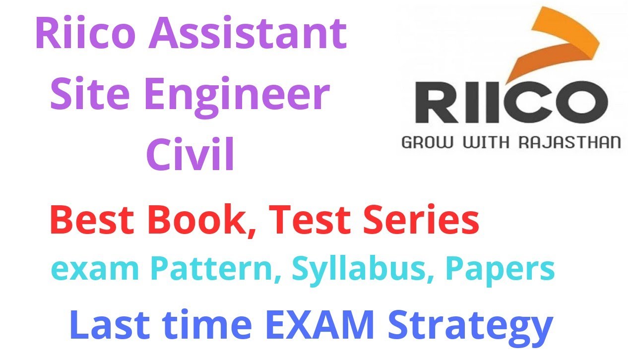 RIICO ASSISTANT SITE ENGINEER CIVIL BEST BOOKS, TEST SERIES, SYLLABUS ...