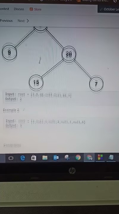 Minimum depth of binary tree # leetcode October challenge - YouTube
