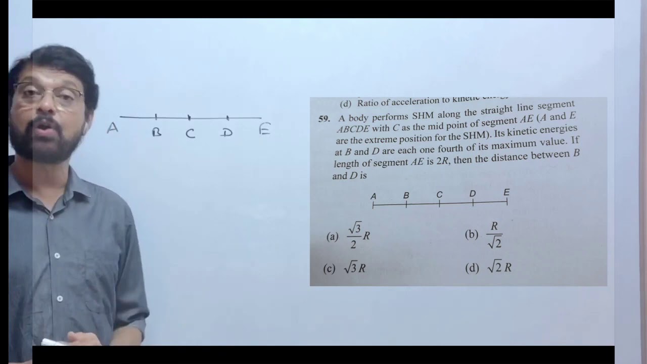 A body performs SHM along a straight line segment ABCDE - YouTube