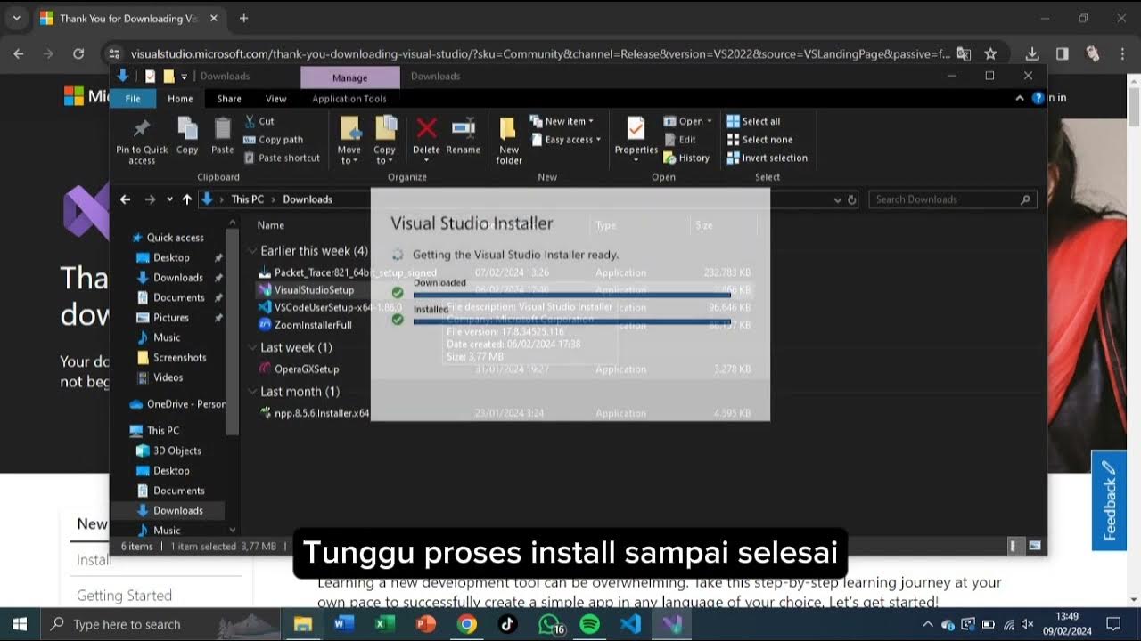 Tutorial Instalasi Visual Studio Community 2022 - YouTube