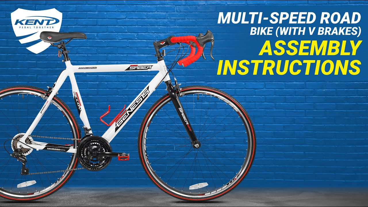 Kent Bicycles | Multi-Speed Road Bike (with V-Brakes) Assembly Step-by ...