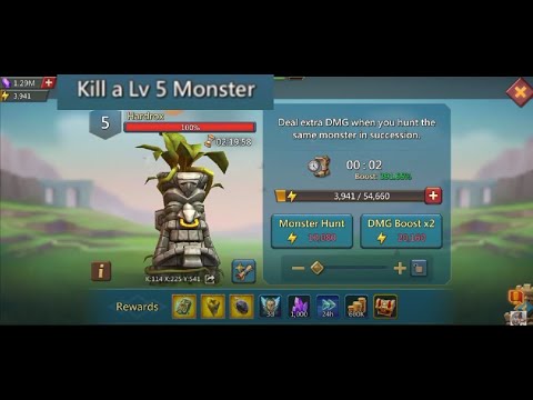 Lords Mobile - Kill A Level 5 Monster - YouTube