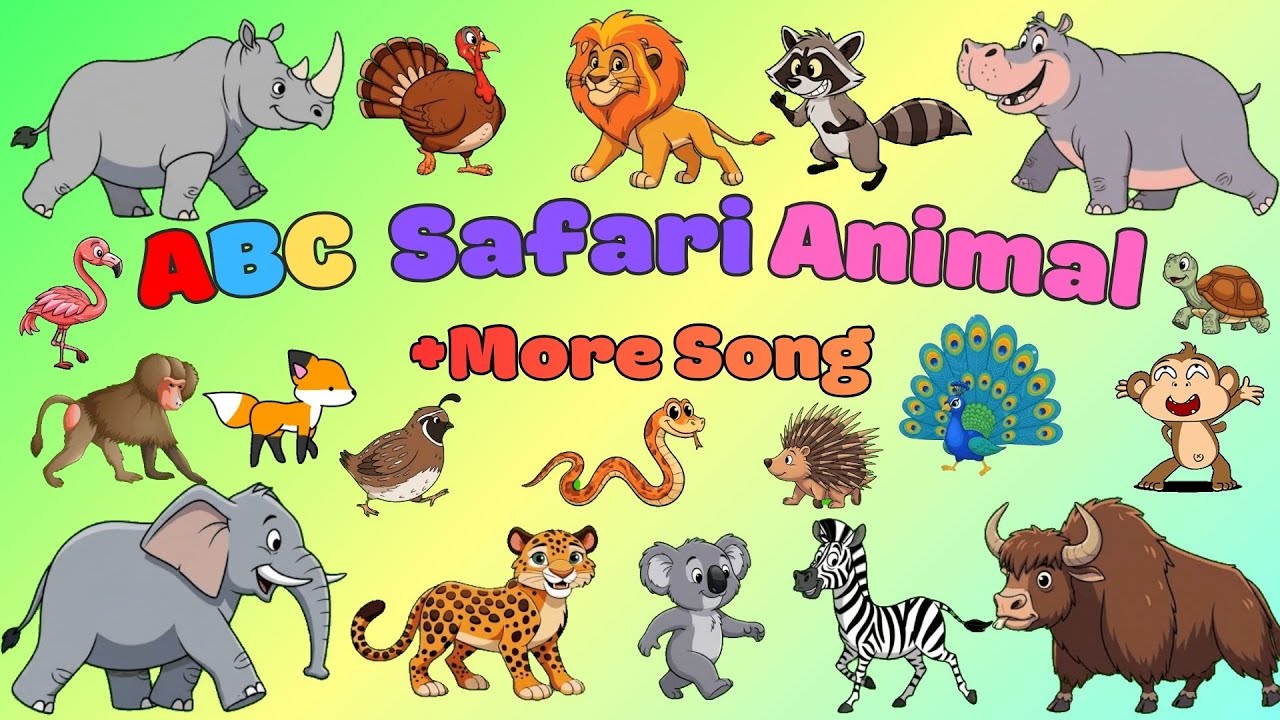 ABC Safari Animal Sounds Song + Alphabet Animals🐘🦒| Learn ABC With ...