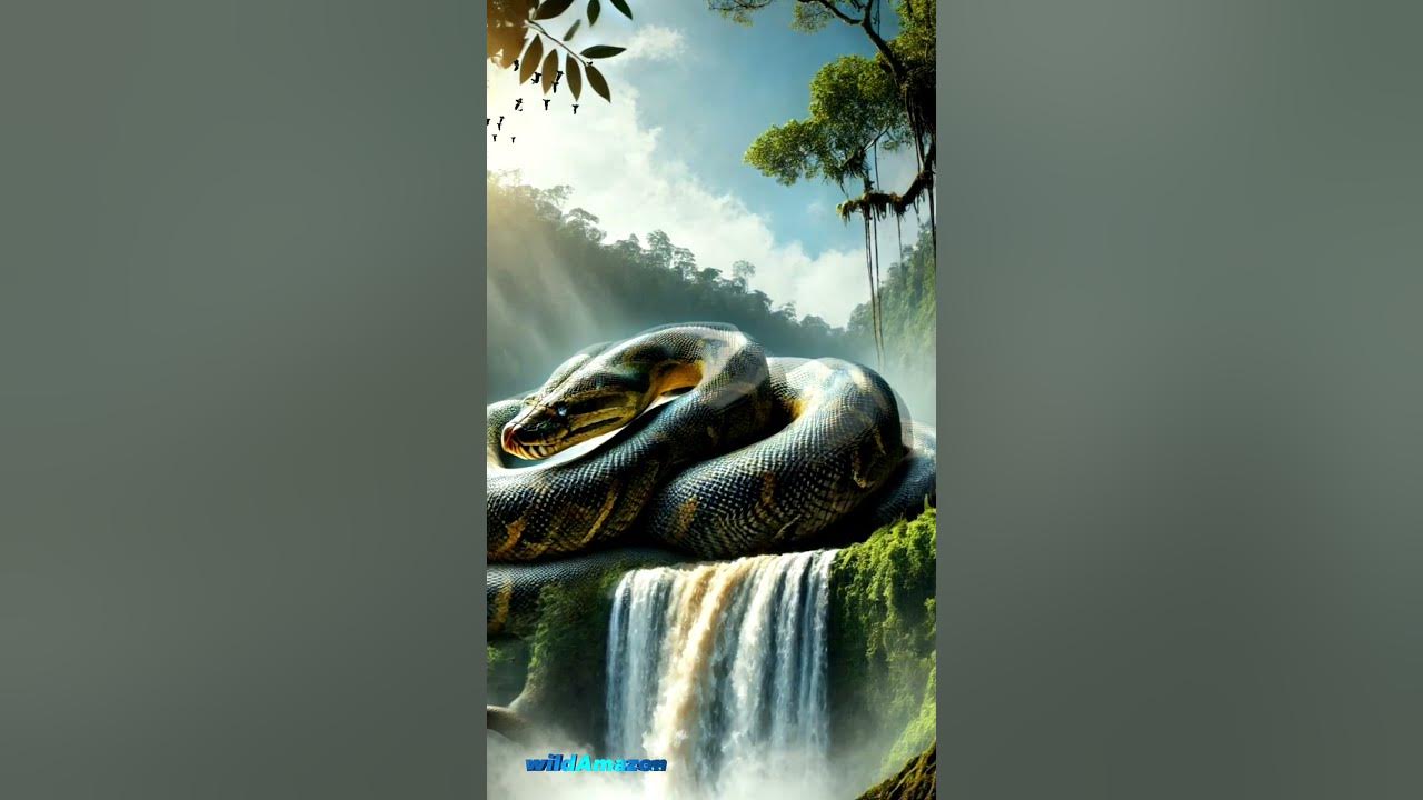 THE BEAUTY OF WATERFALLS AND GIANT PYTHONS. Animals #animals # ...