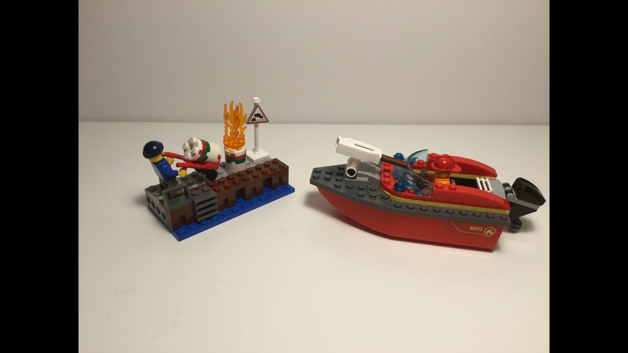 Lego City Dock Side Fire 60213 Speed Build - YouTube