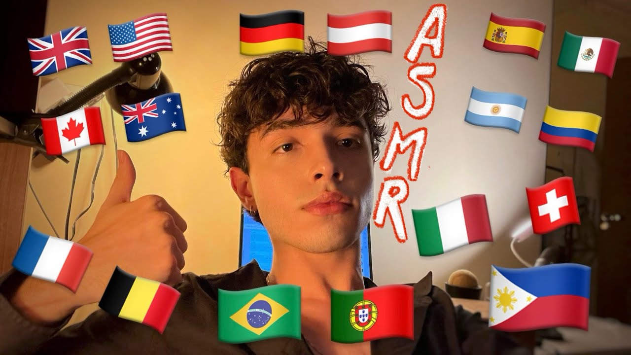 ASMR in 7 Different Languages | Whispering, Hand Movements 😸 - YouTube