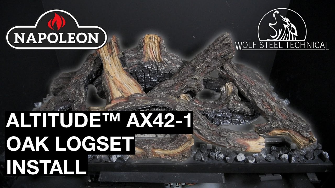 Napoleon Altitude™ X (AX-1) Oak Log Set Installation (OLKAX42-1) - YouTube