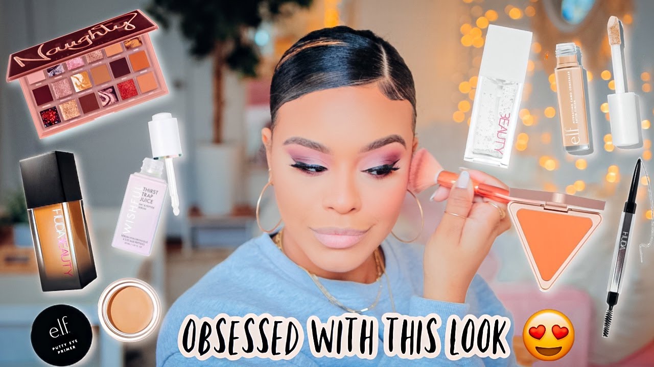 makeup sesh with chelli | matte purple eyeshadow look - YouTube