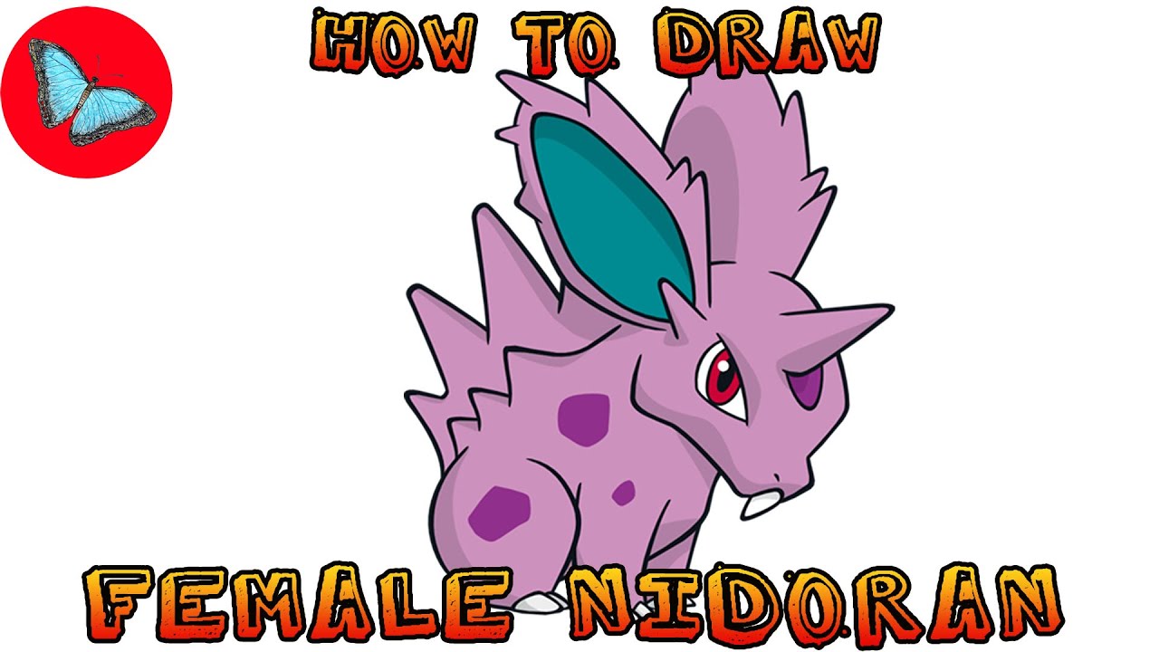 How To Draw Pokemon - Female Nidoran | Drawing Animals - YouTube