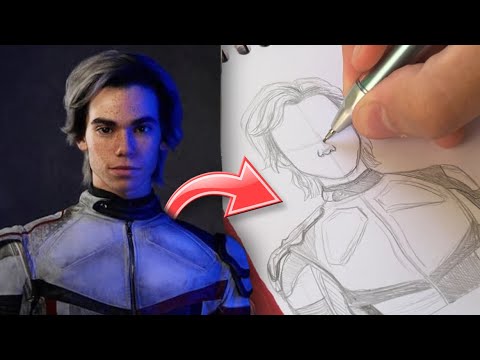 COMO DESENHAR O CARLOS DE DESCENDENTES? - YouTube