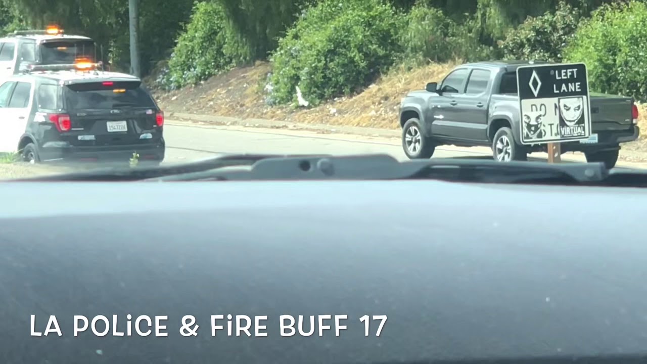 Lapd and federal government police on a felony stop on the freeway in ...