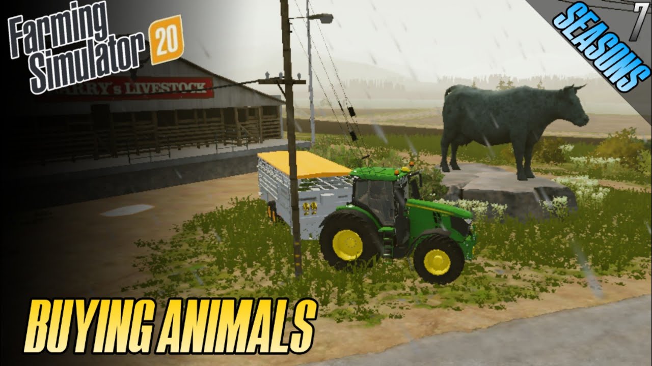 Farming Simulator 20 #7 Buying Animals in Rain| Let's Play Episode 7 ...