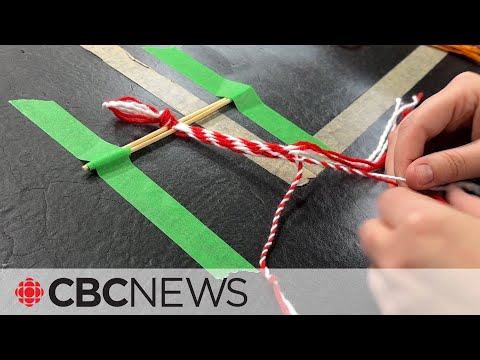 Learning the Métis art of finger weaving