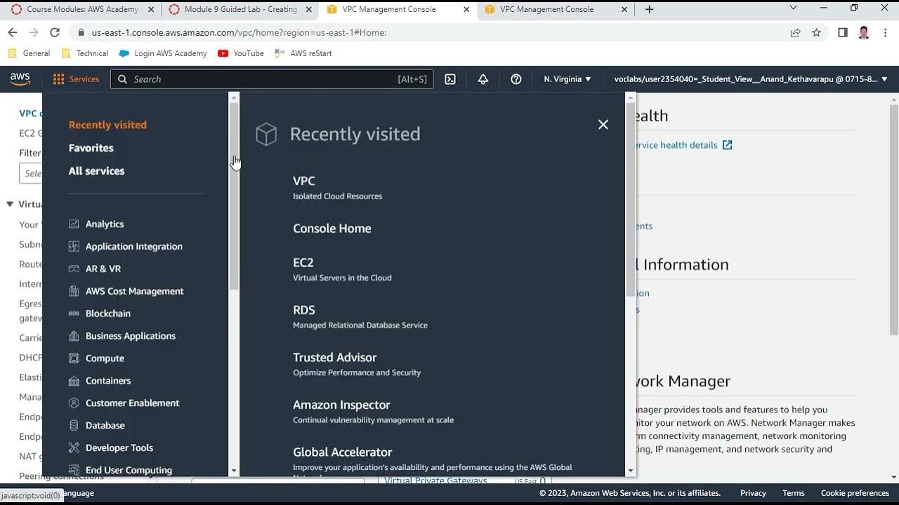 AWS SAA - Module 9 – Guided Lab: Creating a Highly Available Environment - Anand K - YouTube