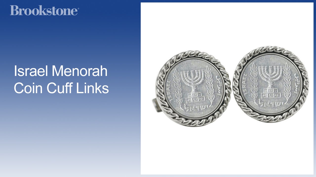Israel Menorah Coin Cuff Links - YouTube