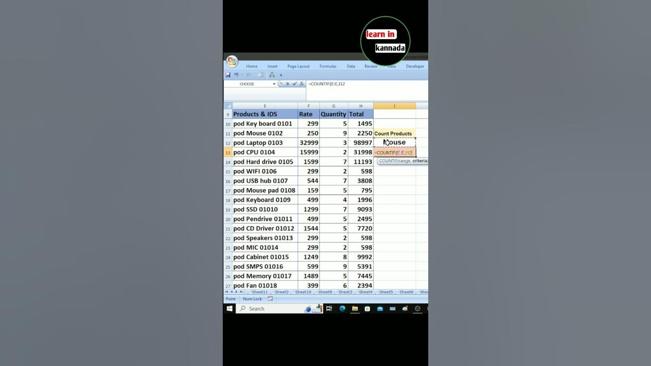 Excel Interview Questions Countif Formula Shorts Trendingshorts Likshorts Youtube
