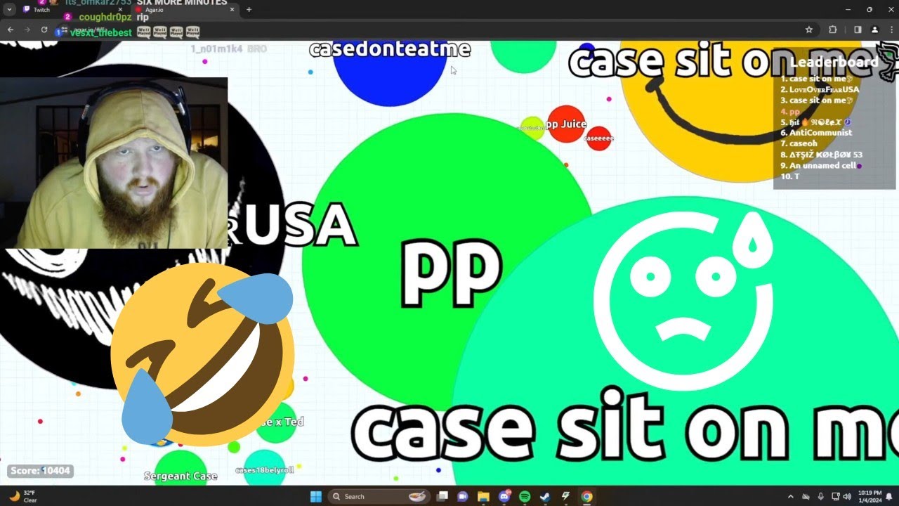 Caseoh plays agar.io - part 1 - YouTube