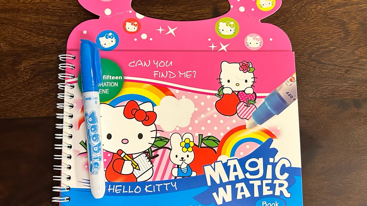 Hello kitty magic water book - YouTube