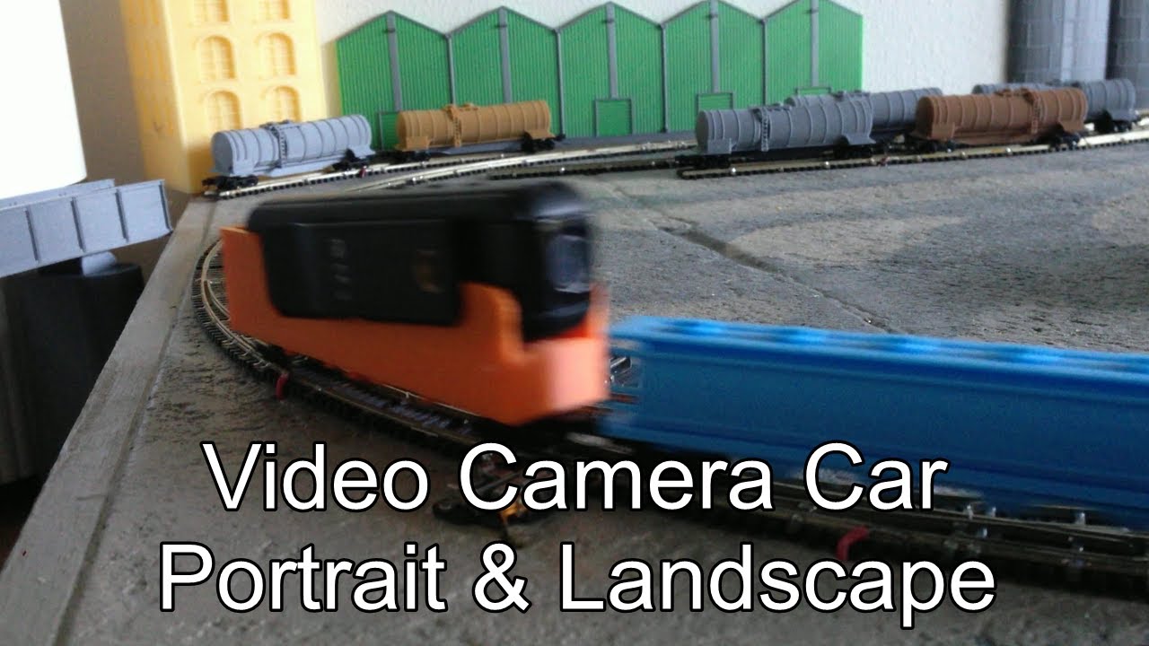 N Scale Video Camera Car Portrait or Landscape Forwards or Reverse ...