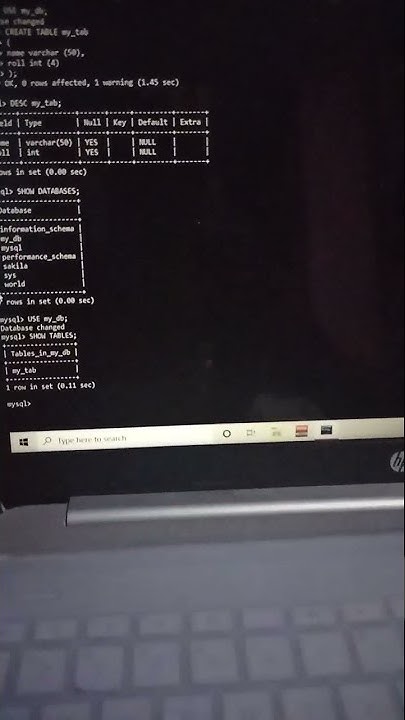MySQL database !! - YouTube