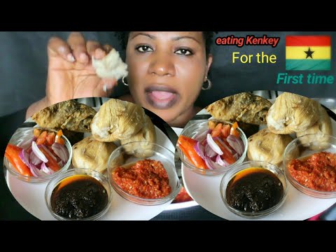 African Food Mukbang / eating GHANA Kenkey For the first time 😋 - YouTube