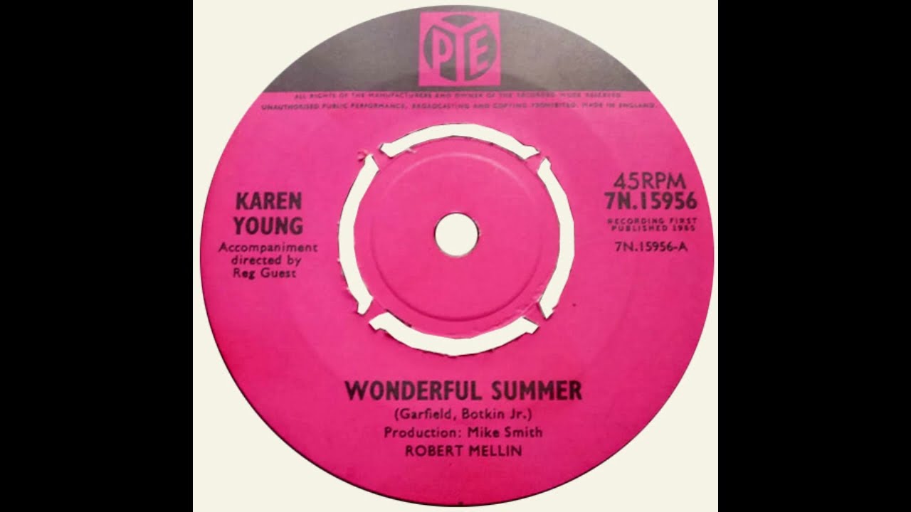 Karen Young Wonderful Summer” Uk Pye 1965 Youtube